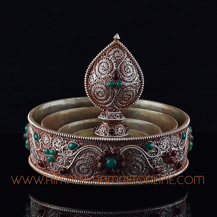 Tibetan Mandala Offering Set: Buddhist Ritual Offering Mandala Set