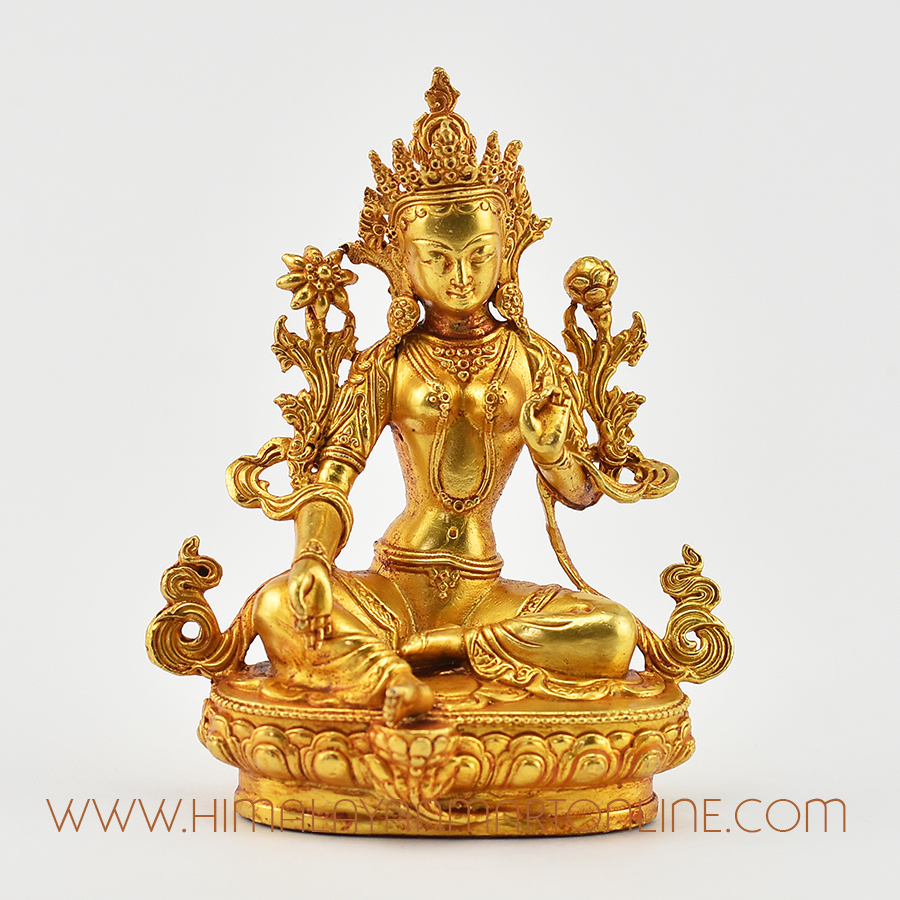 Tibetan Dholma Statue: Green Tara / Dholma – The Saviouress