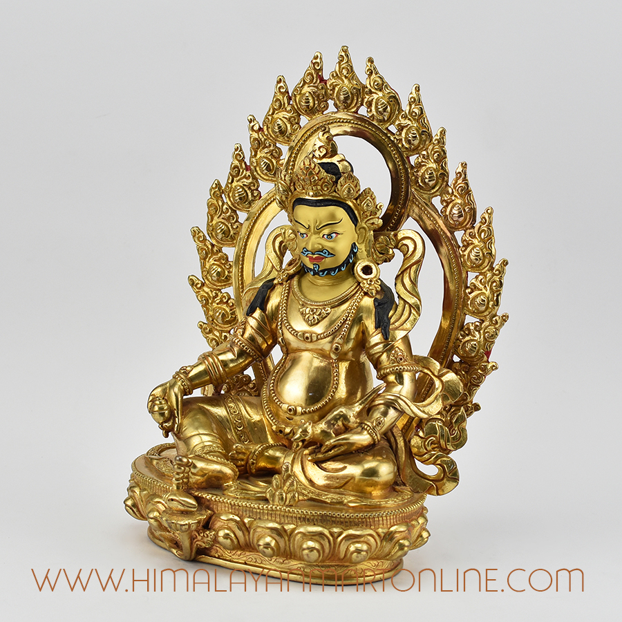 Tibetan Wealth God Statue: Yellow Jambala – The Wealth Deity