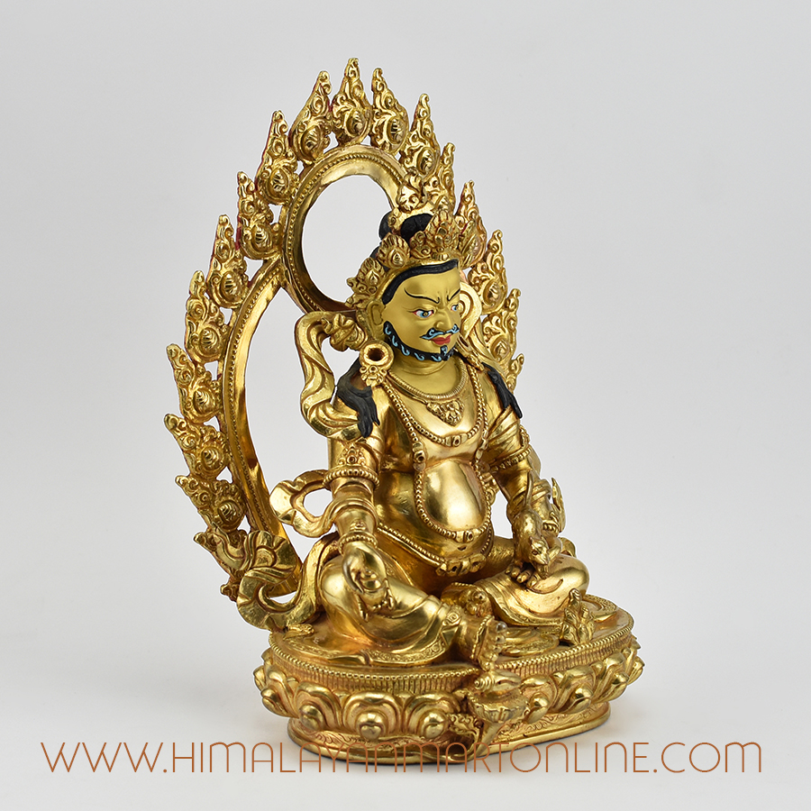 Tibetan Wealth God Statue: Yellow Jambala – The Wealth Deity